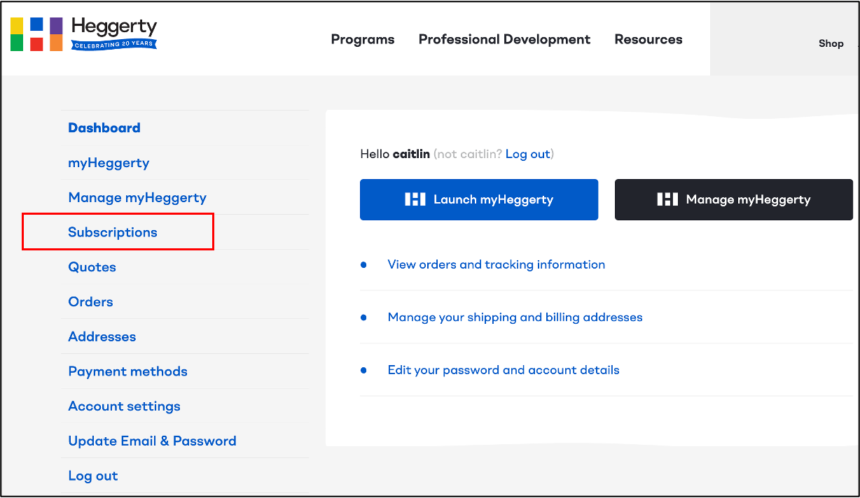 Where can I find my digital license codes for myHeggerty?