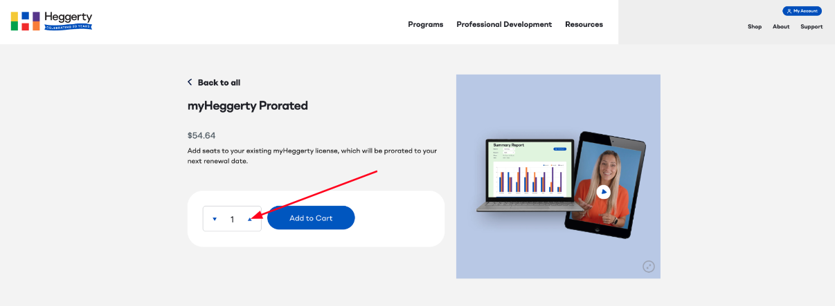 How can I increase the seats in my myHeggerty subscription?
