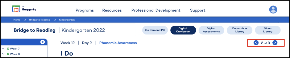 How do I navigate the Digital Curriculum on myHeggerty?