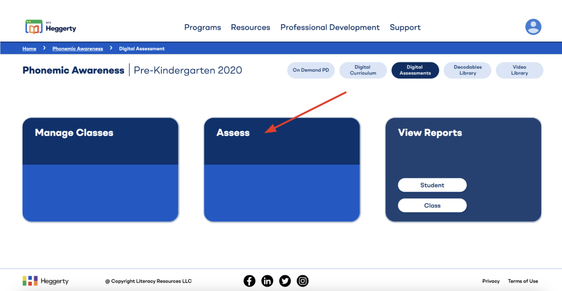 How do I use the Digital Assessments on myHeggerty?
